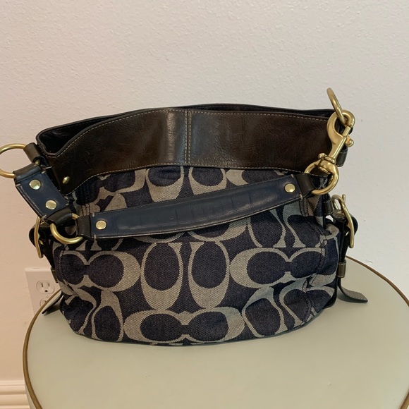 Coach | Bags | Coach Signature C Logo Large Leather Canvas Bag | Poshmark